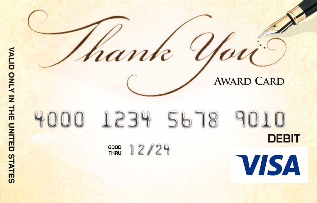 Custom Prepaid Debit Card, Visa Gift Card Designs - Awards2Go