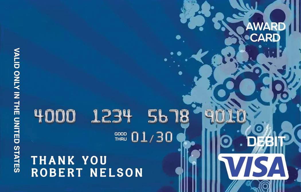 Custom Prepaid Debit Card, Visa Gift Card Designs - Awards2Go