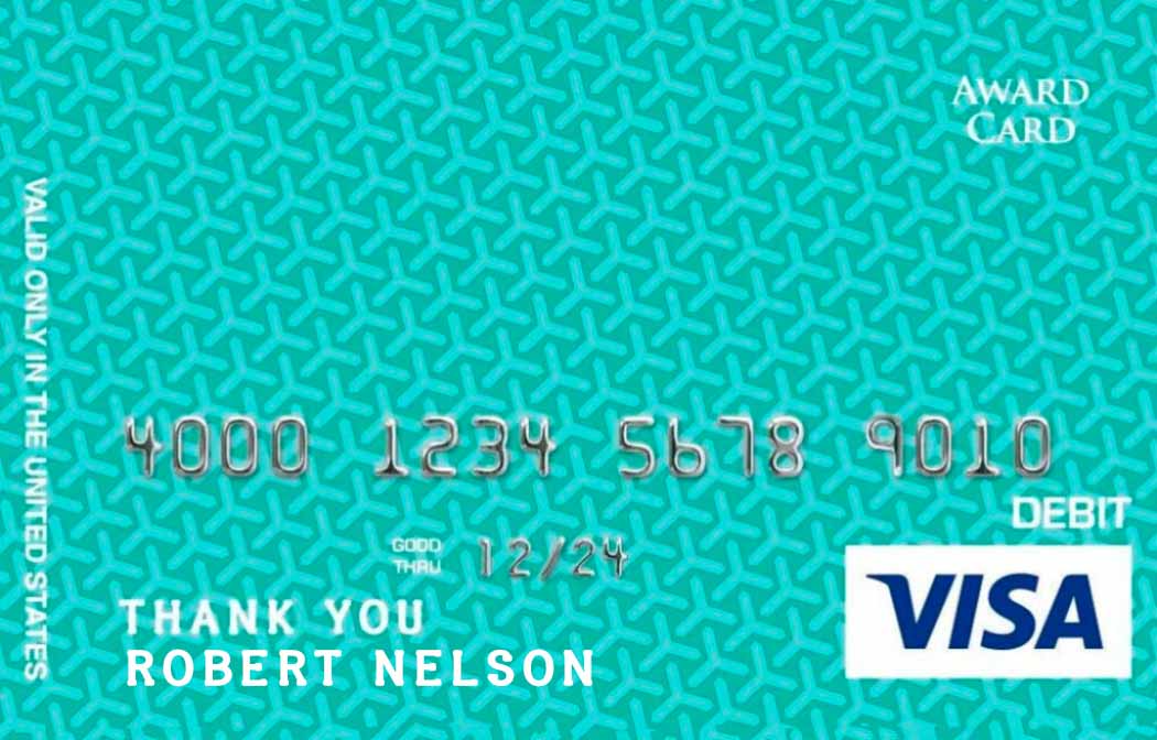Custom Prepaid Debit Card, Visa Gift Card Designs - Awards2Go