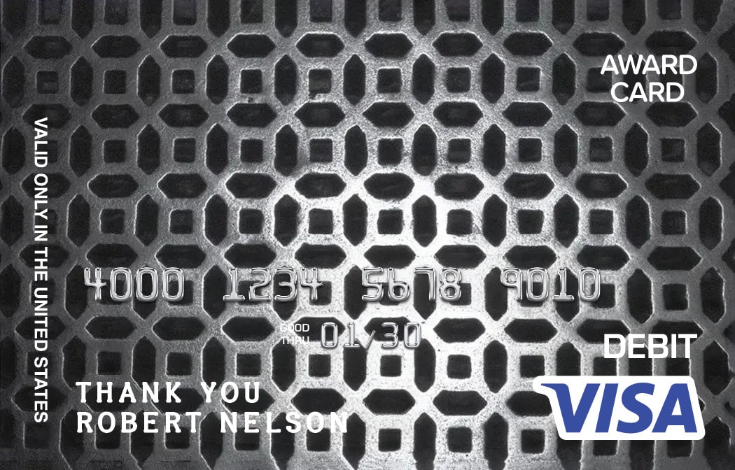 Custom Prepaid Debit Card, Visa Gift Card Designs - Awards2Go