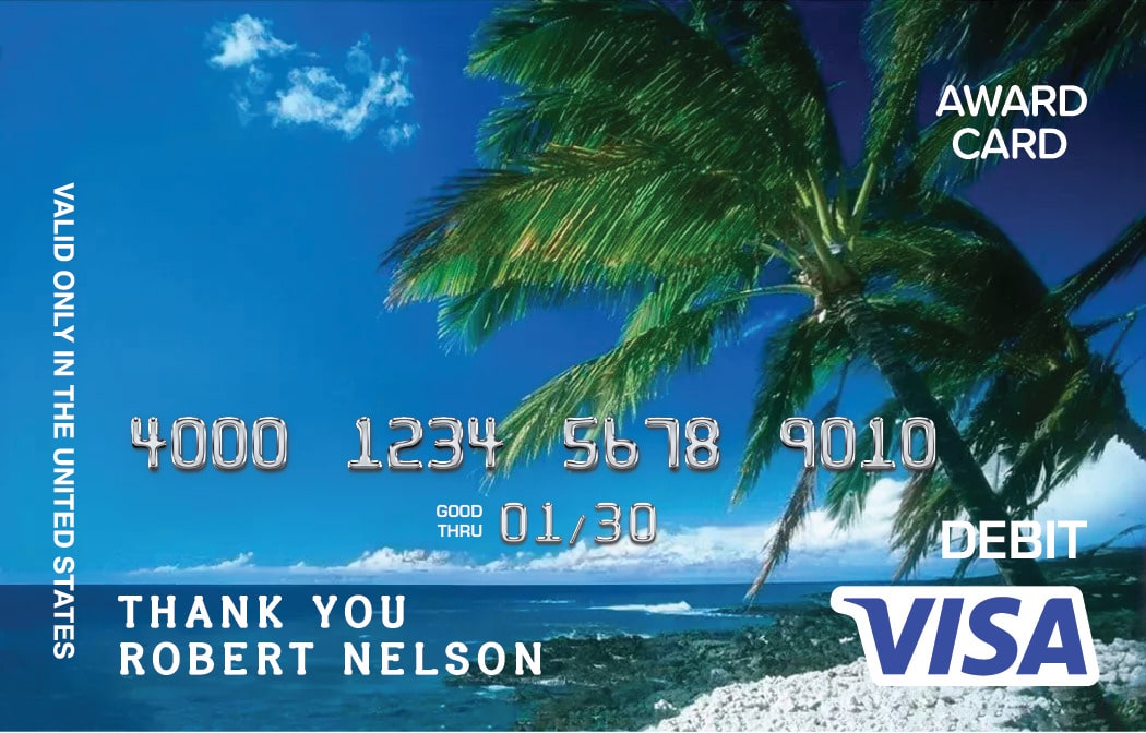 Custom Prepaid Debit Card, Visa Gift Card Designs - Awards2Go