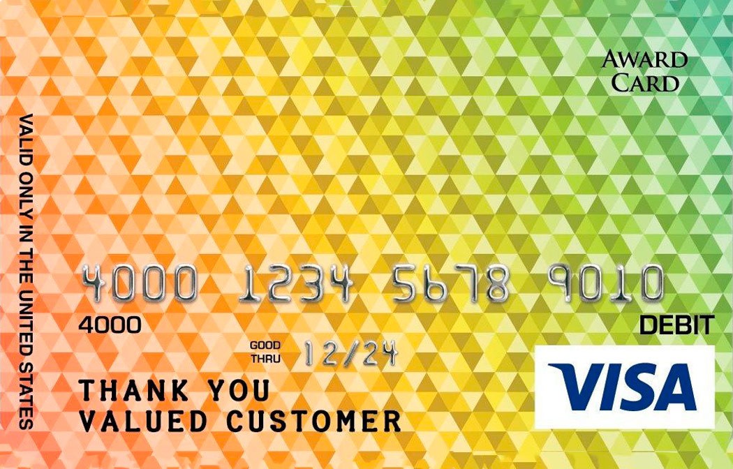 Custom Prepaid Debit Card, Visa Gift Card Designs - Awards2Go