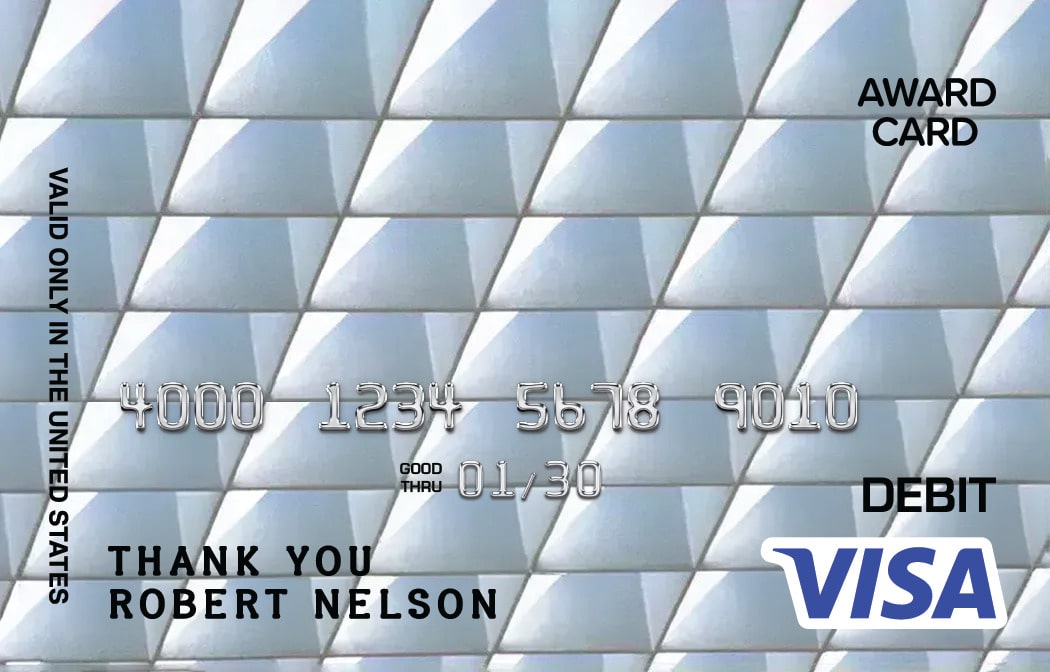 Custom Prepaid Debit Card, Visa Gift Card Designs - Awards2Go