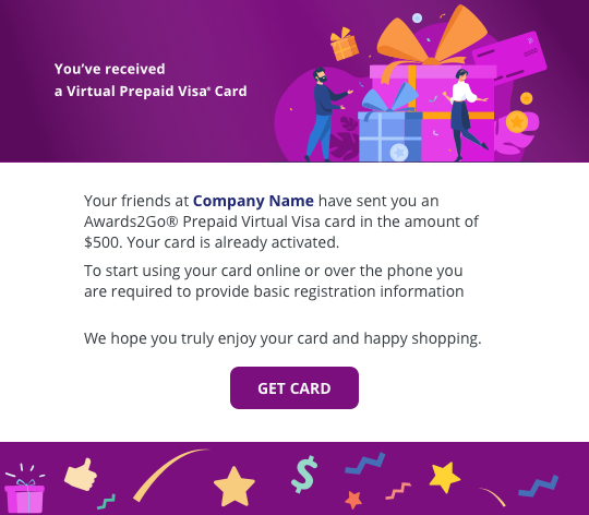Virtual visa gift cards gallery - Awards2Go